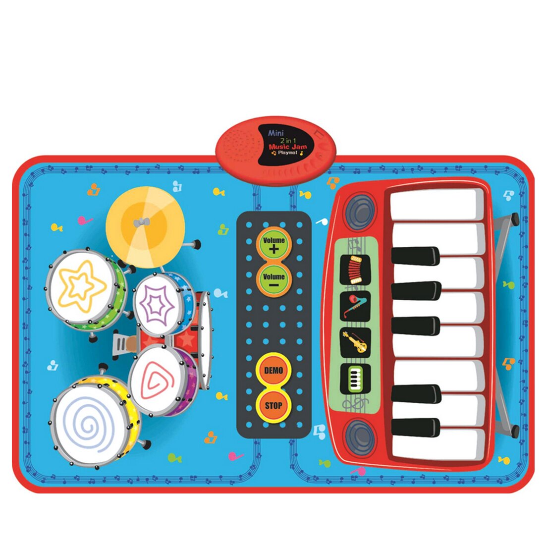 2 In 1 Mini Battery-powered Drum Piano Musical Tou... – Grandado