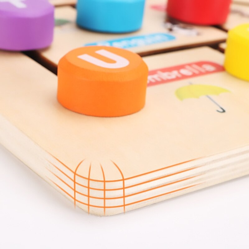 Wooden Number Alphabet English Matching Track Maze... – Vicedeal