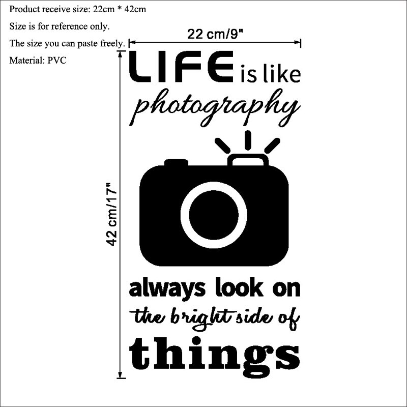 Camera English alphabet Wall Sticker for Living ro... – Grandado