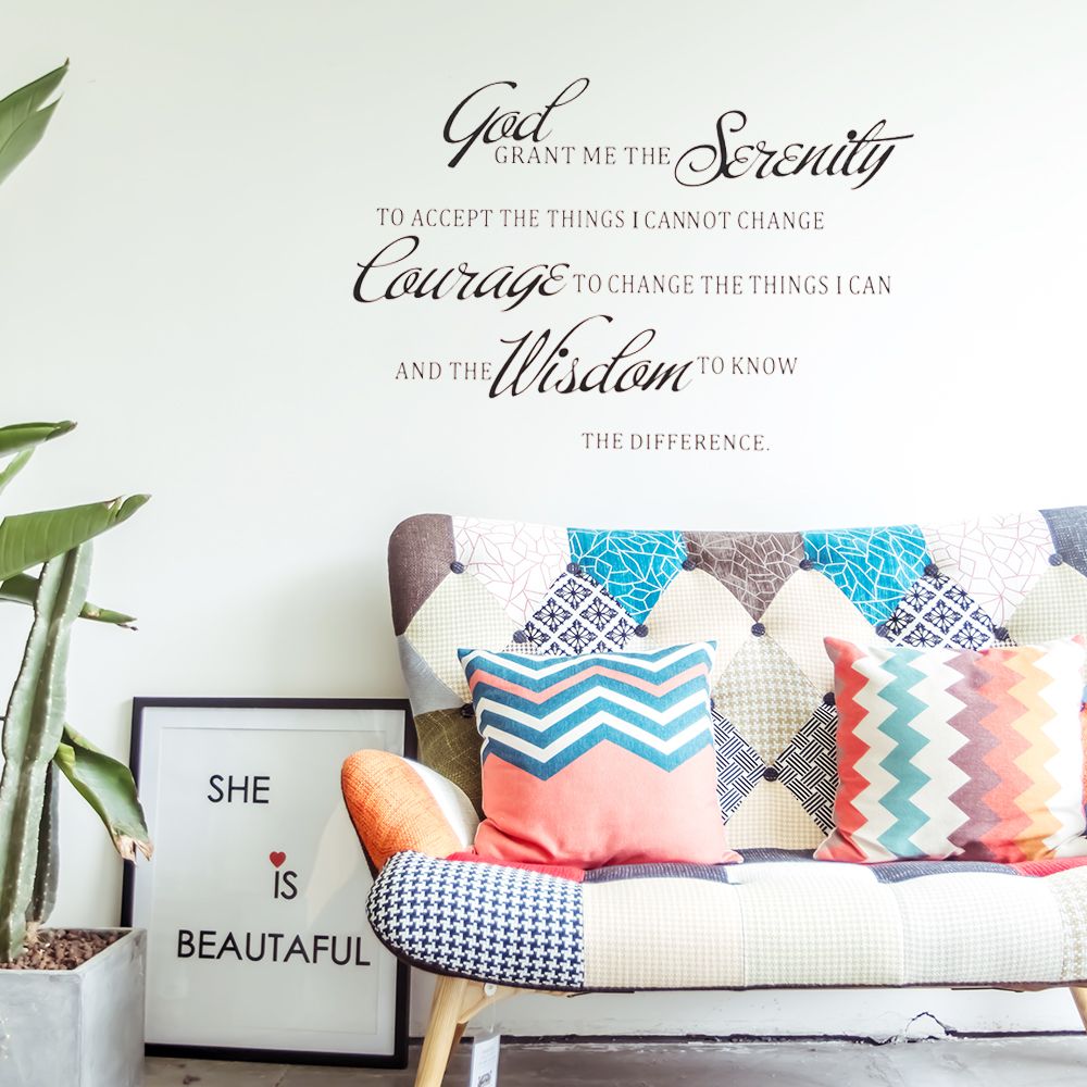 Removable Vinyl Wall Words Sticker God Grant Me Se... – Vicedeal