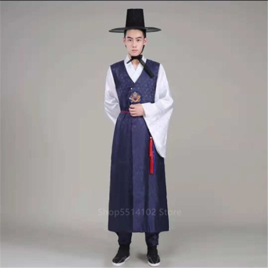 Korean Traditional Clothing Hanbok Men Pattern Roy... – Grandado