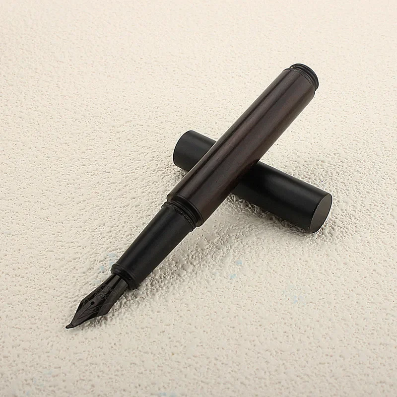 Mini Pocket Black Metal Wood Fountain Pen Business... – Vicedeal