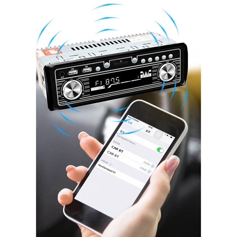 Retro Autoradio One Din Car Radio Car Audio Blueto... – Grandado