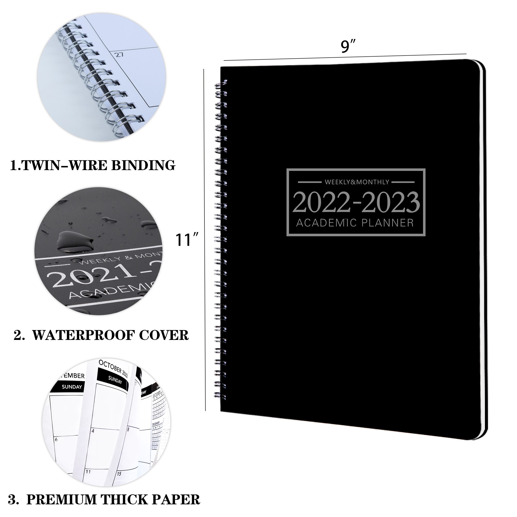 Daily Calendar Planner Notebook 2022-2023 Weekly a... – Grandado