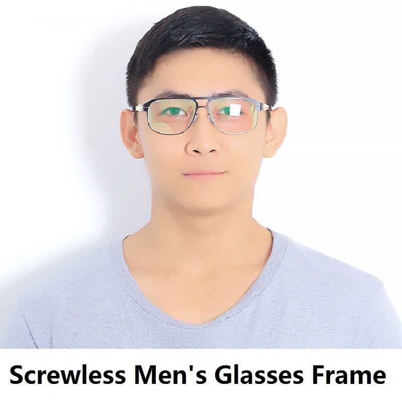 Screwless Glasses Frame Men Retro Metal Trendy Ful... – Grandado