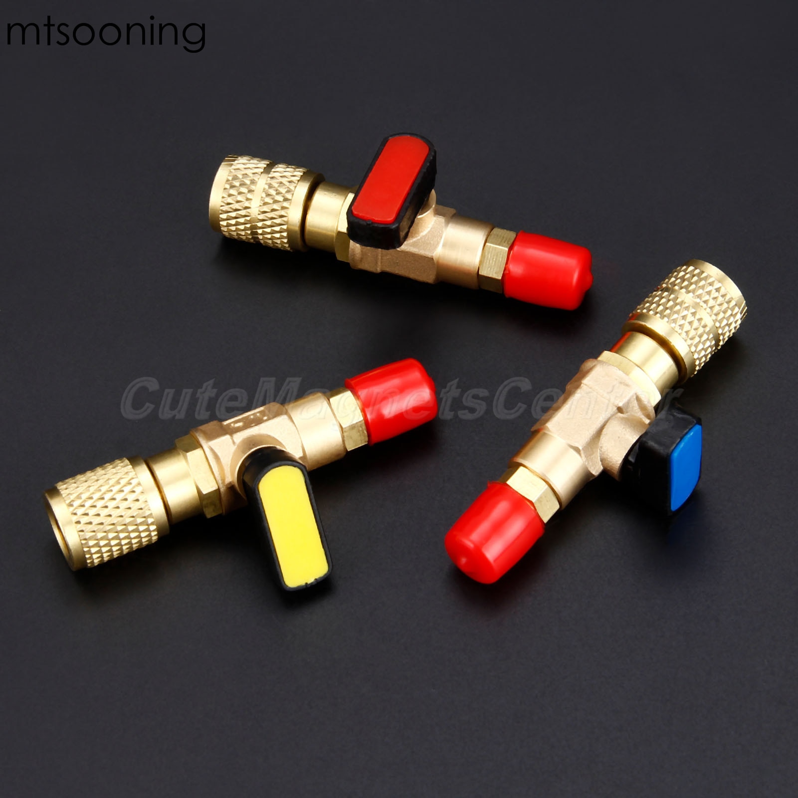 mtsooning 3pcs Straight Shut-off Valve HVAC Gauges... – Grandado