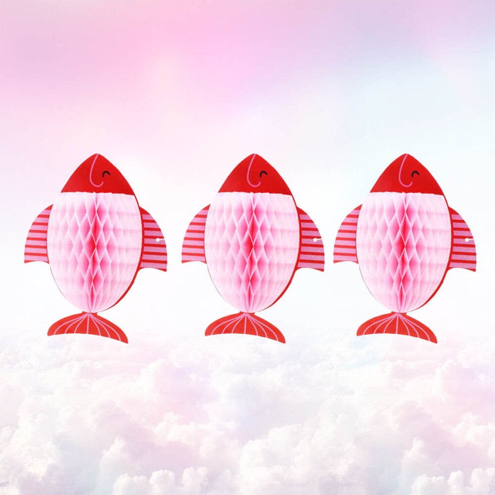 3Pcs 3D Fish Shaped Paper Honeycomb Balls Exquisit... – Vicedeal