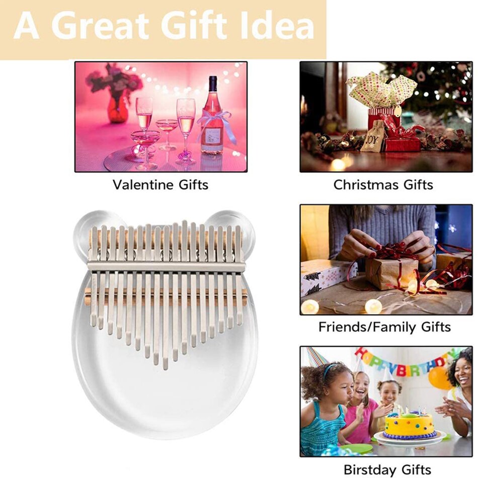 Kalimba 17 Keys Thumb Piano, Portable Mbira Sanza ... – Vicedeal