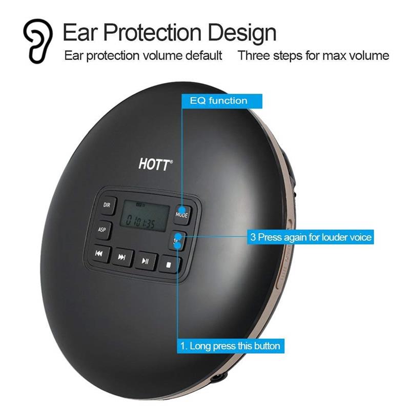 Portable CD Player with LCD Display, Personal Comp... – Grandado