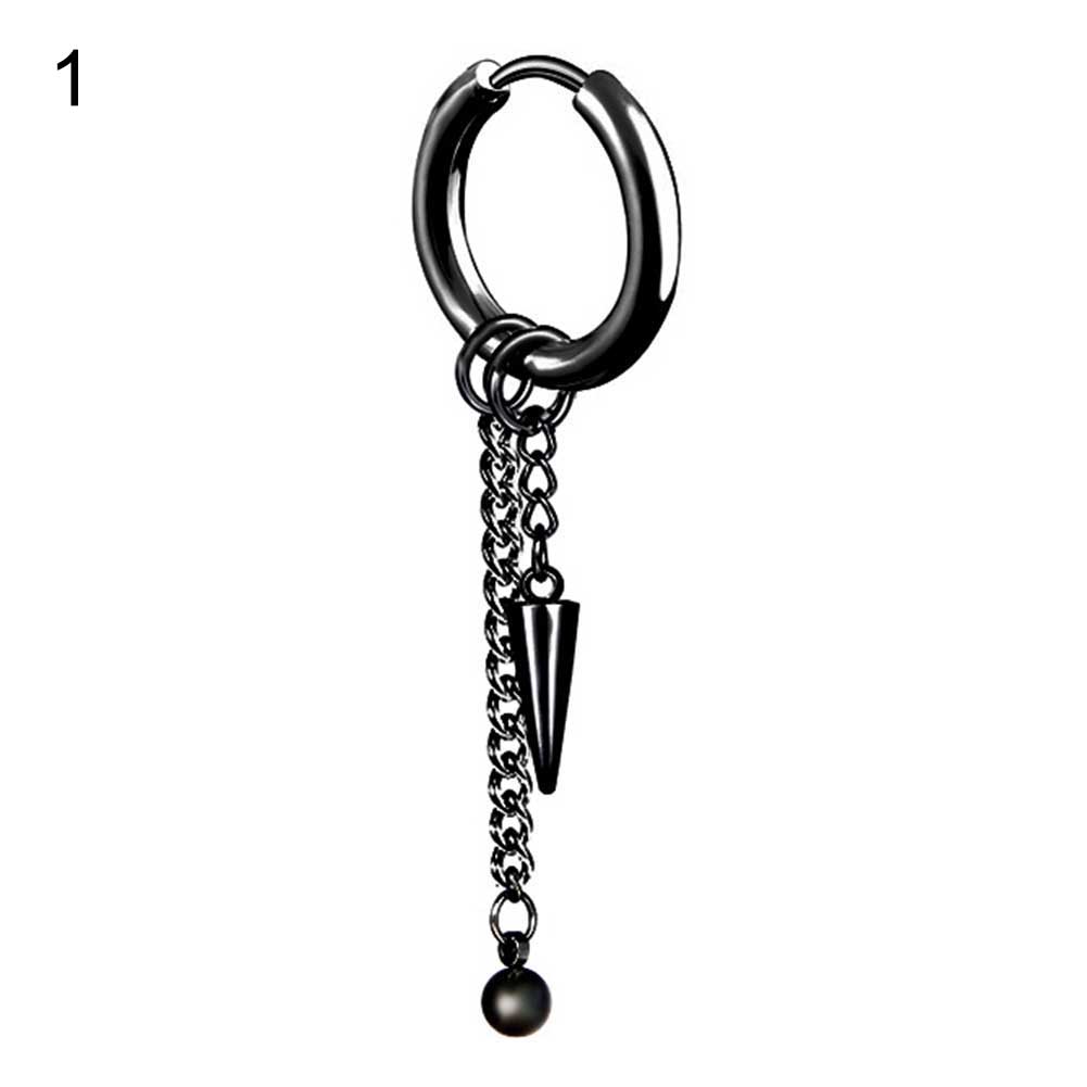 1Pc Men Long Chain Ear Piercing Loop Clip Hoop Ear... – Grandado