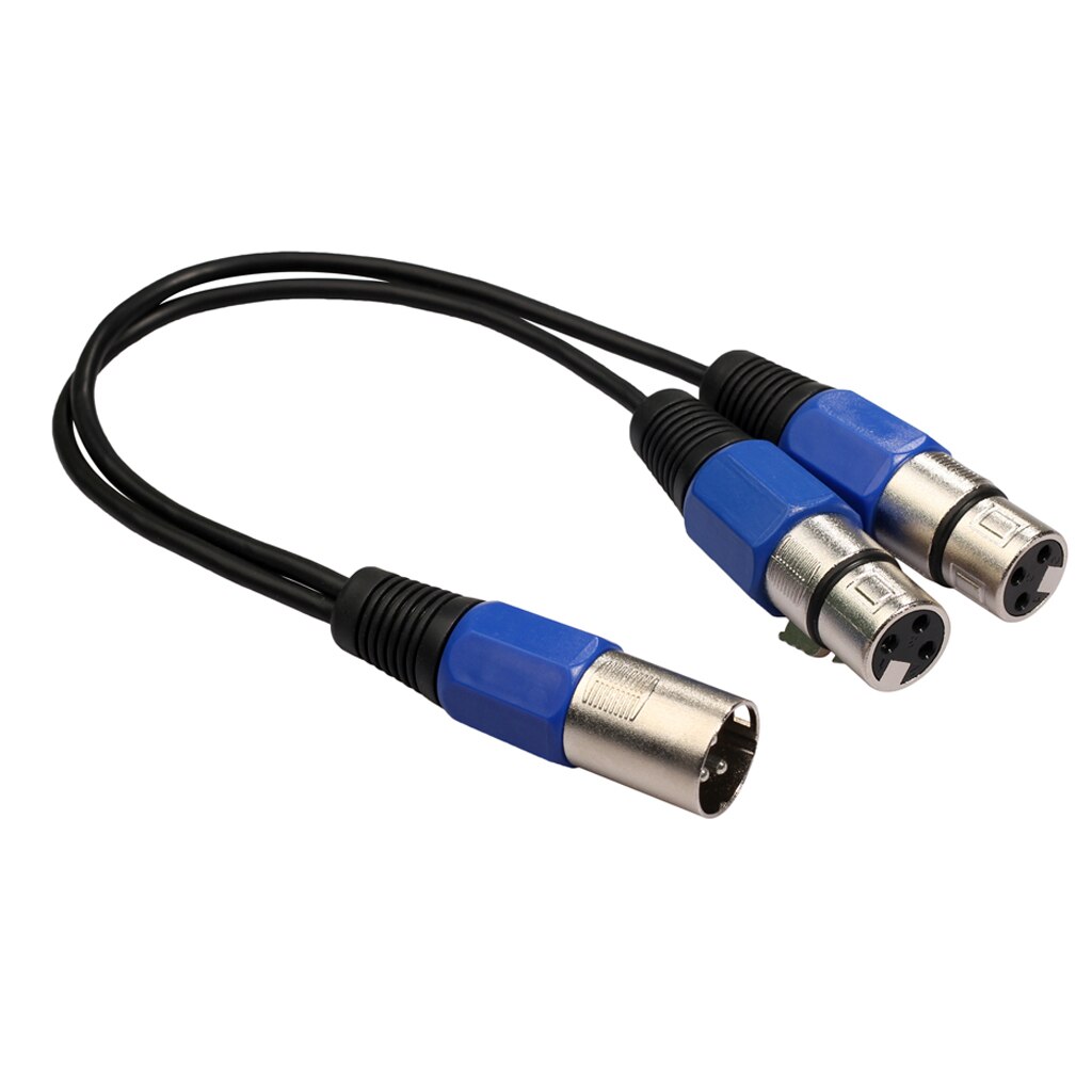 1pc 3- pin xlr hanstik til dobbelt 2 femal stik y ... – Grandado