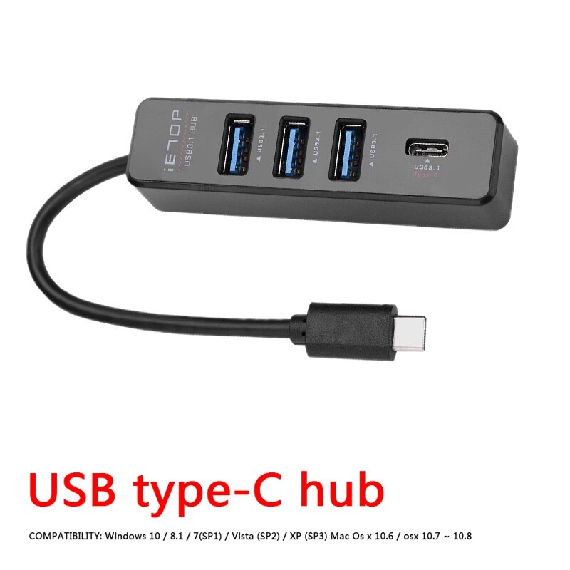 4 Poorten Type C Hub High Speed 5Gbps Usb 3.1 Usb ... – Grandado