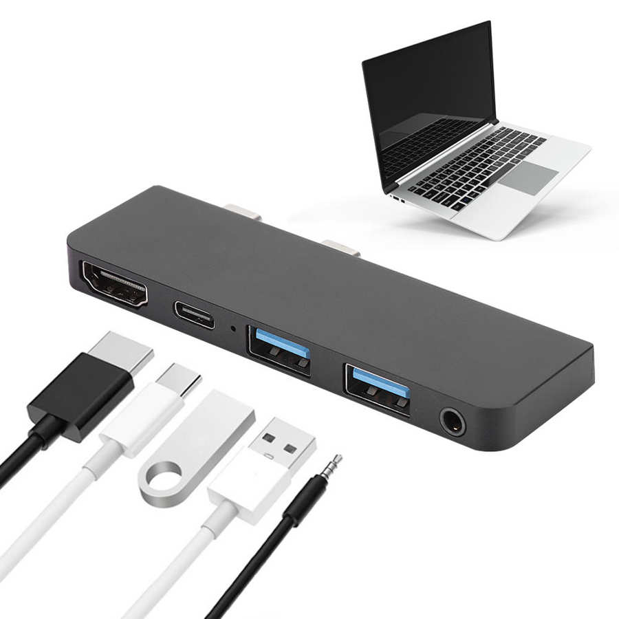 5 In 1 Docking Station Hub Aluminum Alloy for Surf... – Grandado