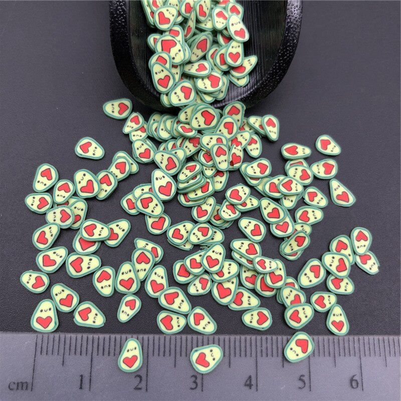50g Avocado Heart Polymer Clay Sprinkle For Kids D... – Grandado