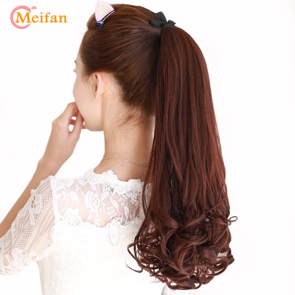 MEIFAN Long Wave Curly Synthetic Clip in Hair Tail... – Vicedeal