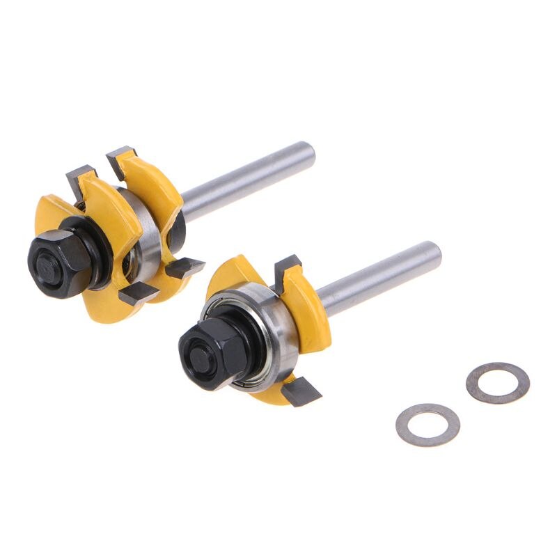 2pcs 1/4 Inch Shank Tongue Groove Joint Assembly R... – Vicedeal