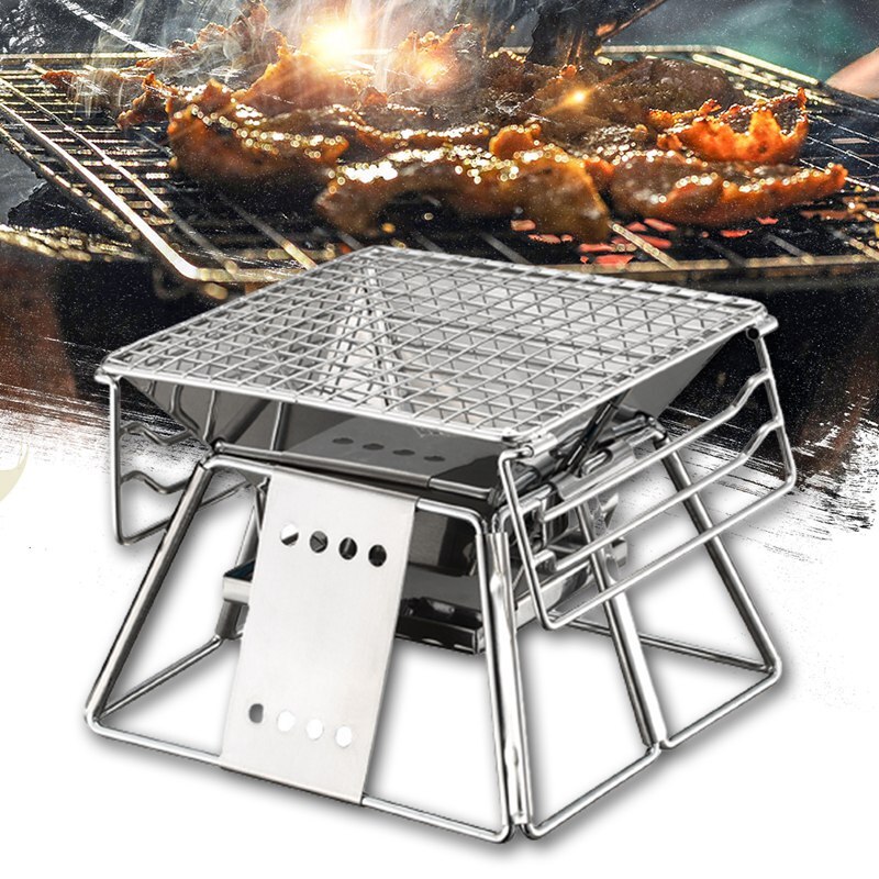 Portable Folding Barbecue Grill Outdoor Stainless ... – Grandado