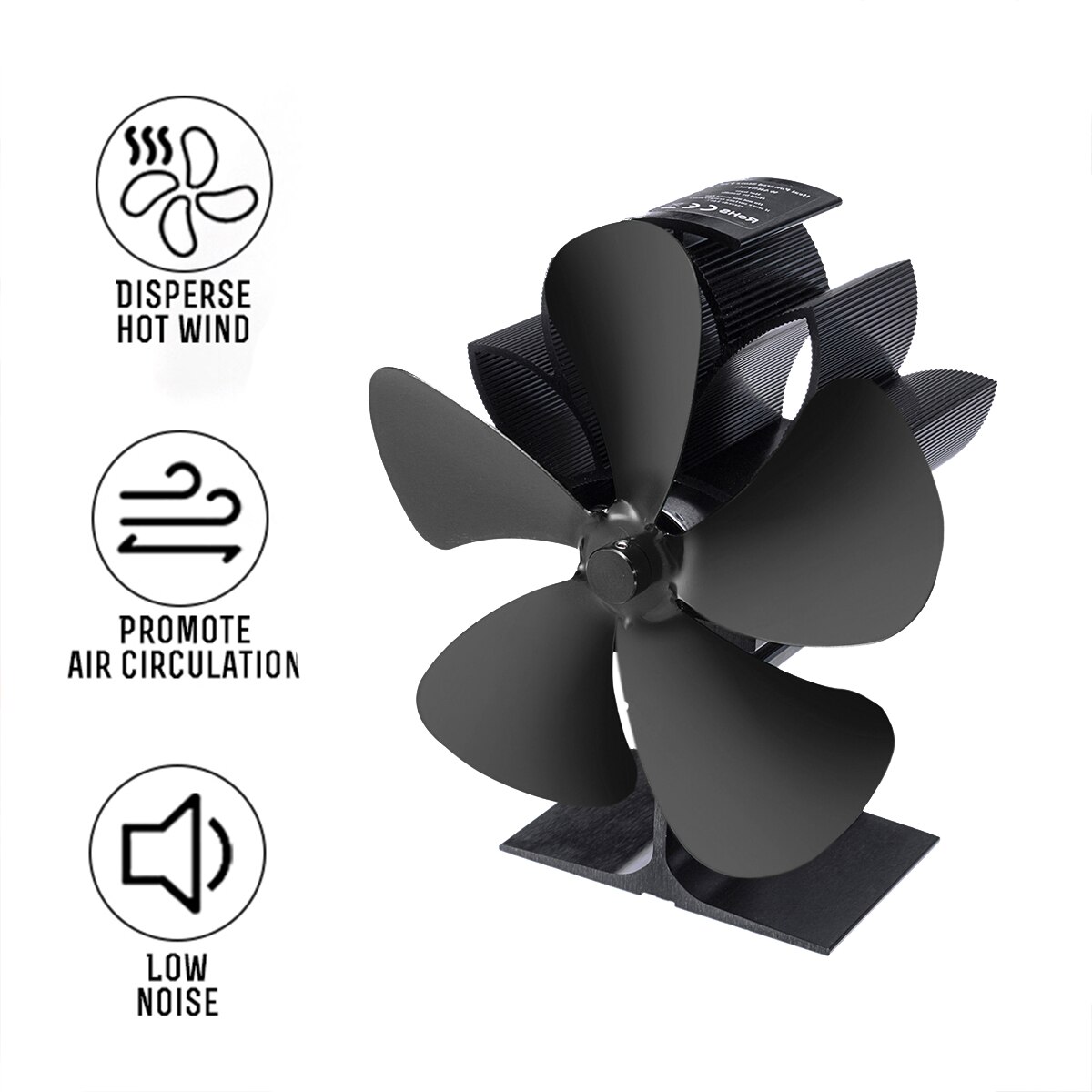 Winter Fireplace Fan 5 Blades Heat Powered Stove F... – Vicedeal