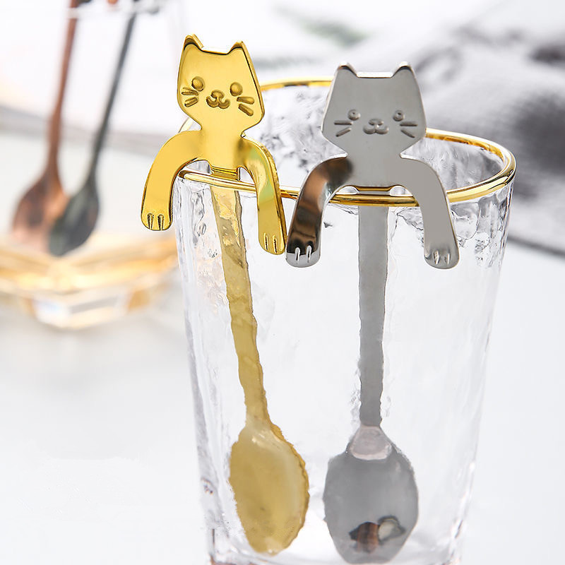 Cute Coffee Spoon 304 Stainless Steel Cartoon Cat ... – Vicedeal