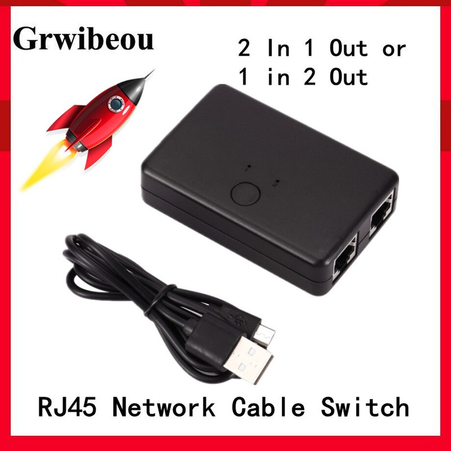 2 In 1 Out Netwerk Switch Box Selector 2 Poort RJ4... – Vicedeal