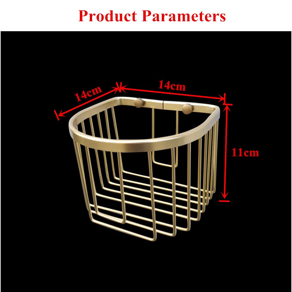 Bathroom Gold Shelf Paper Holder Shower Caddy Wall... – Vicedeal