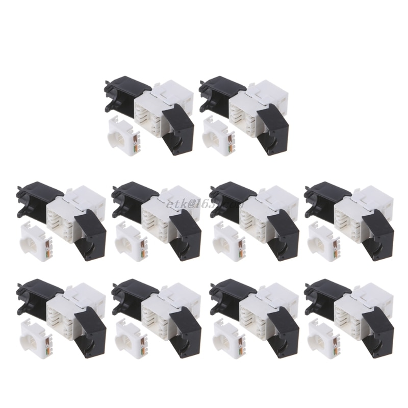 Kat 6 stik 2 stk gigabit rj45 kat 6 keystone stik... – Grandado