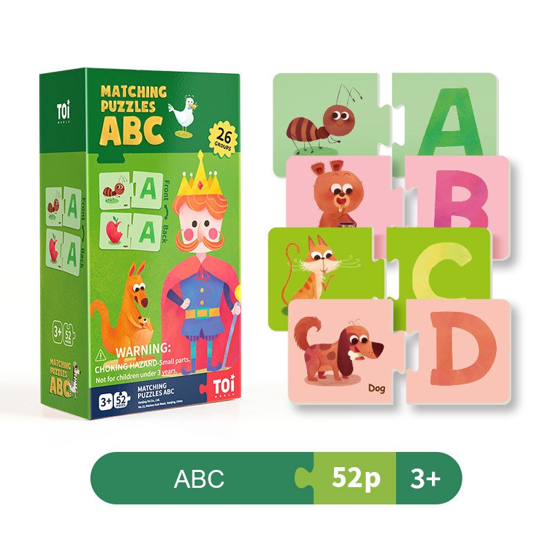 TOI Baby Matching Puzzles ABC/Color/Numbers/Emotio... – Grandado