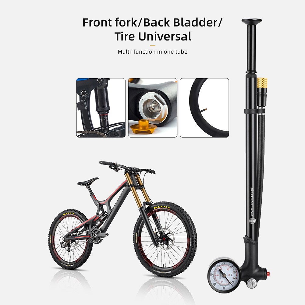 Cyclingbox Fiets Vork Pomp 120PSI Slang Manometer ... – Grandado