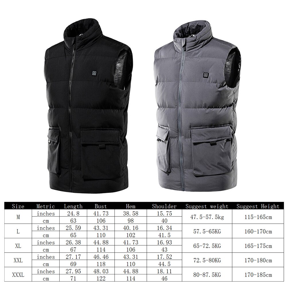 4 Places Self Heating Vest 3-speed Adjustable Temp... – Vicedeal
