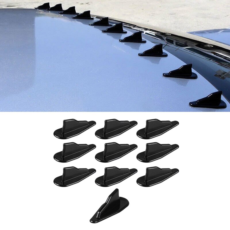 10*Universal Stylish EVO Style High Black PP Material Roof Shark Fins ...
