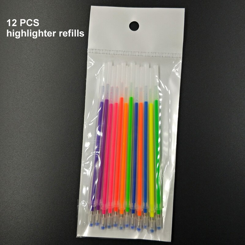 12 stks/set 1.0mm Flash Gel Pen Markeerstift Refil... – Grandado