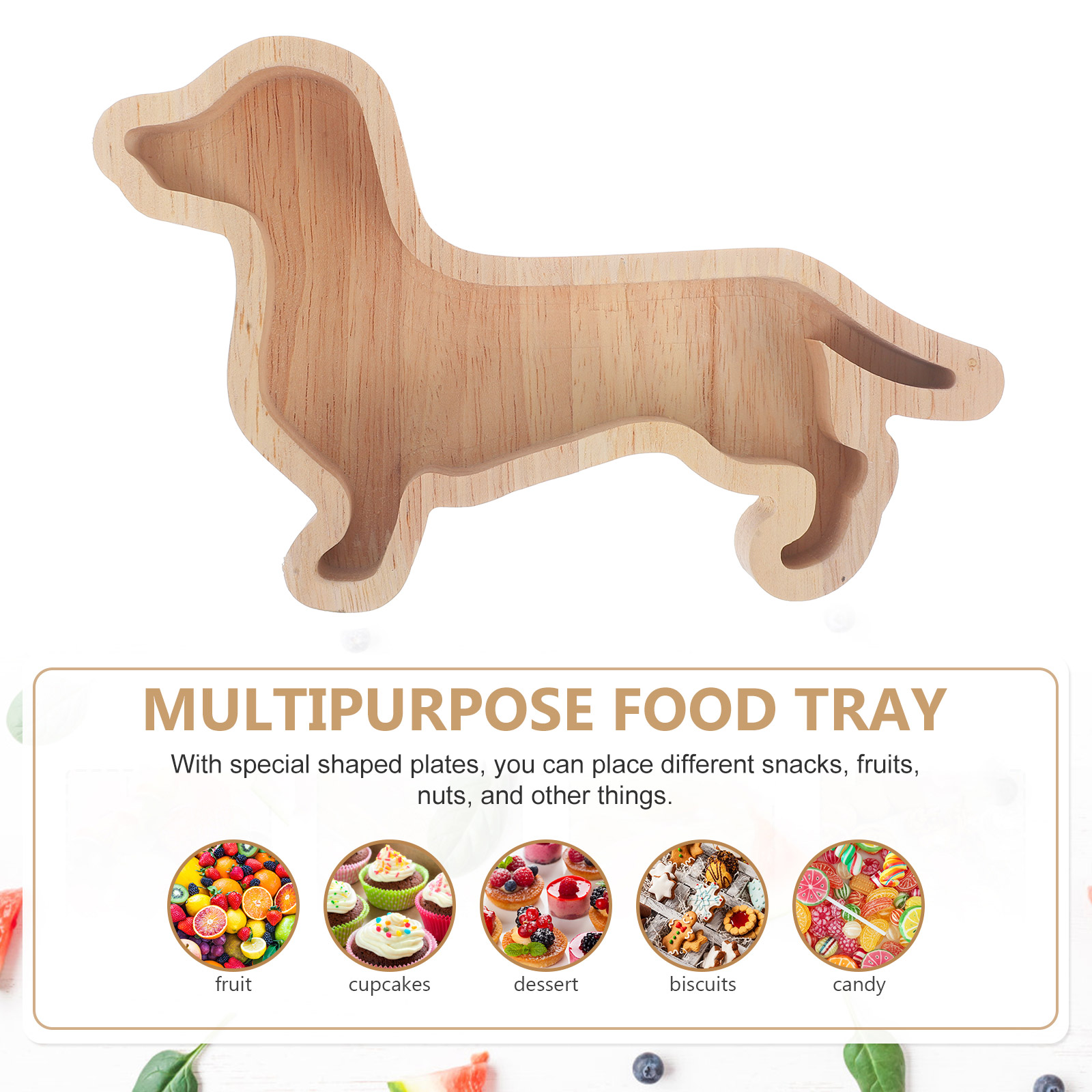 Christmas Dachshund Dog Shaped Wooden Tray Snack P... – Grandado