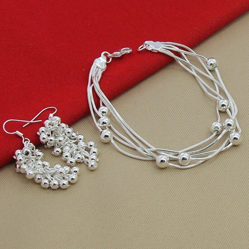 Price 925 Sterling Silver Jewelry Sets Smooth Roun... – Grandado
