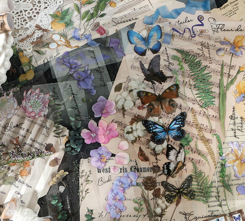 20 Stijlen Kleurrijke Vlinder Bloemen Stickers Fot... – Grandado