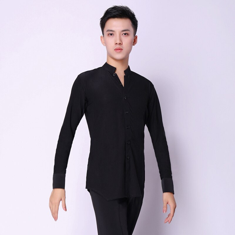 Men Latin Dance Tops Standard Ballroom Dancing Pra... – Grandado