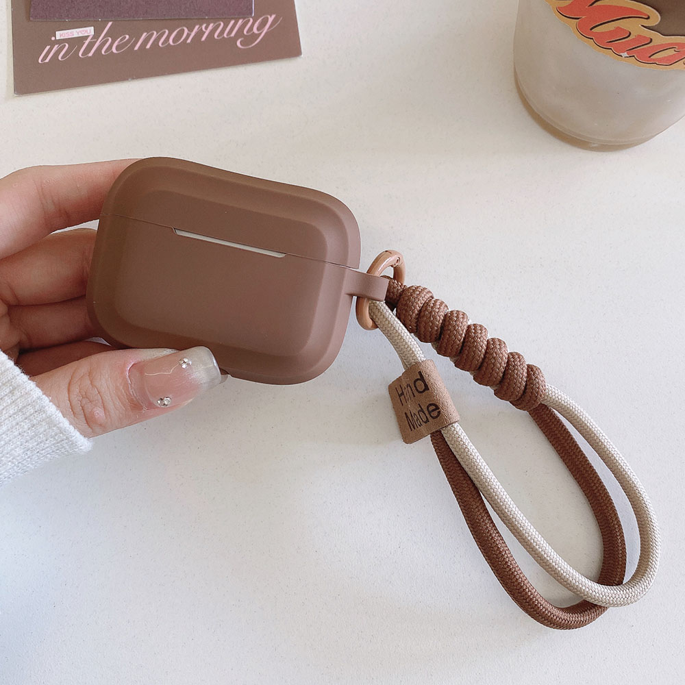 caramel color soft silicone earphone case with bra... – Grandado