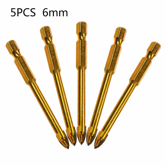 5/10pcs 6mm Hex Shank Golden Cross Bits Titanium C... – Grandado
