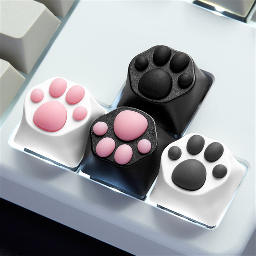 Cute Cat Paws Mechanical Keyboard KeyCaps Kawaii S... – Grandado