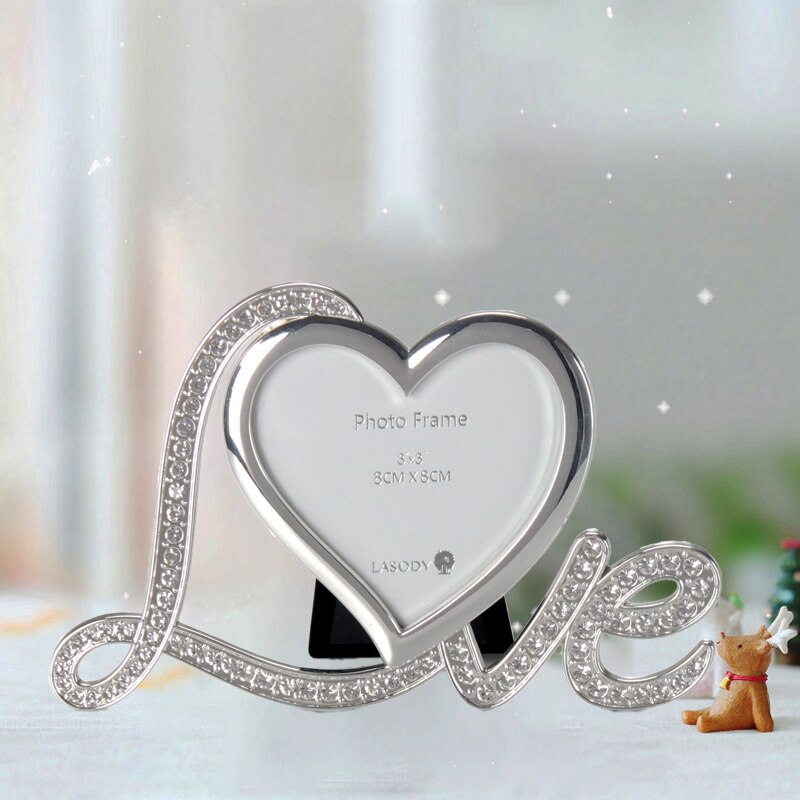 LASODY Love Photo Frame Crystal Home Decoration He... – Vicedeal