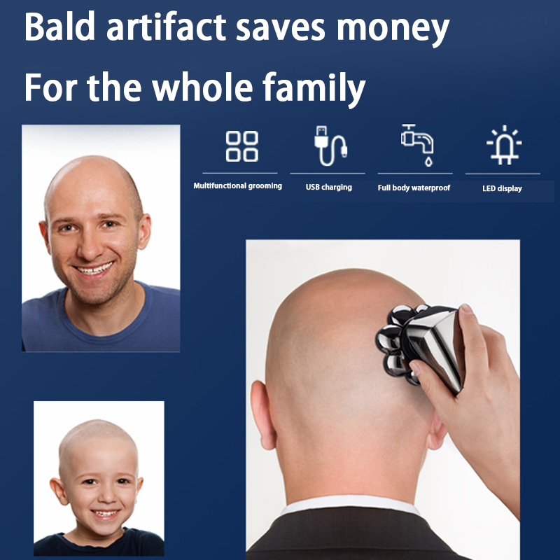 8D Rechargeable Bald Head Electric Shaver Men Hair... – Vicedeal