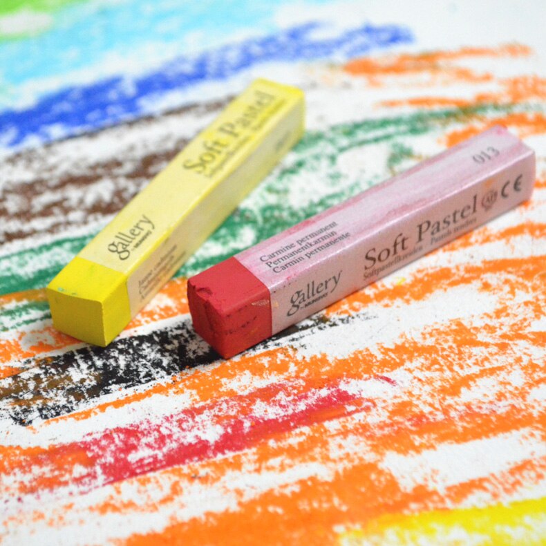 48 colors soft pastel crayons brush drawing set wa... – Grandado