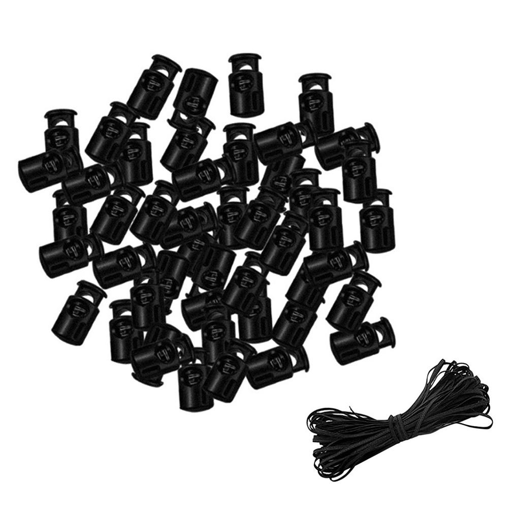 50 Pcs Plastic Cord Locks With 20Meter Elastic Ban... – Grandado