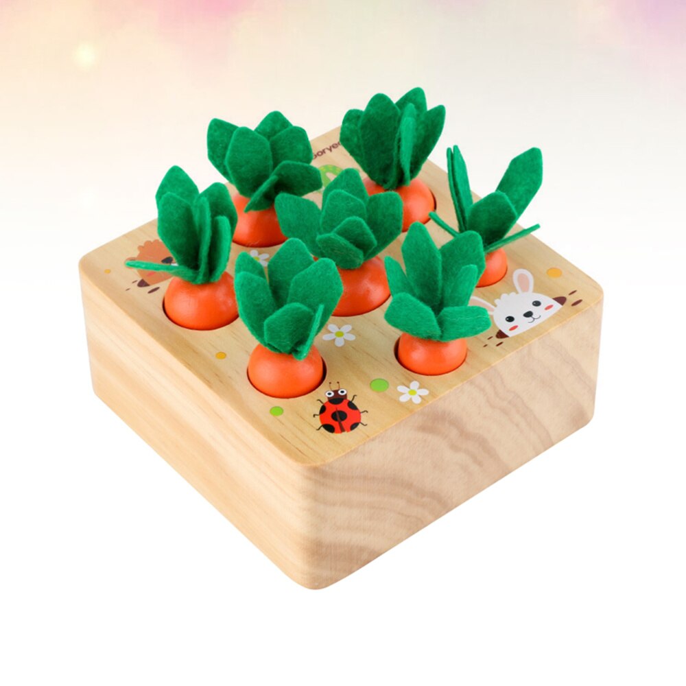 1pc Wooden Memory Games Kids Pull Insert Carrot Ma... – Grandado