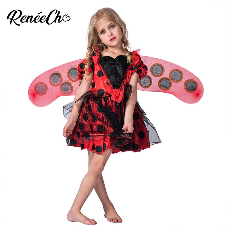 Reneecho Halloween Costume For Girls Kid Ladybug C... – Grandado