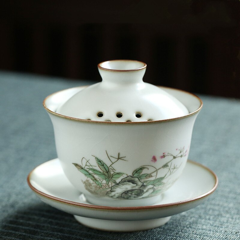 Chinese Hand-painted Ceramics Gaiwan Hand Painted ... – Vicedeal