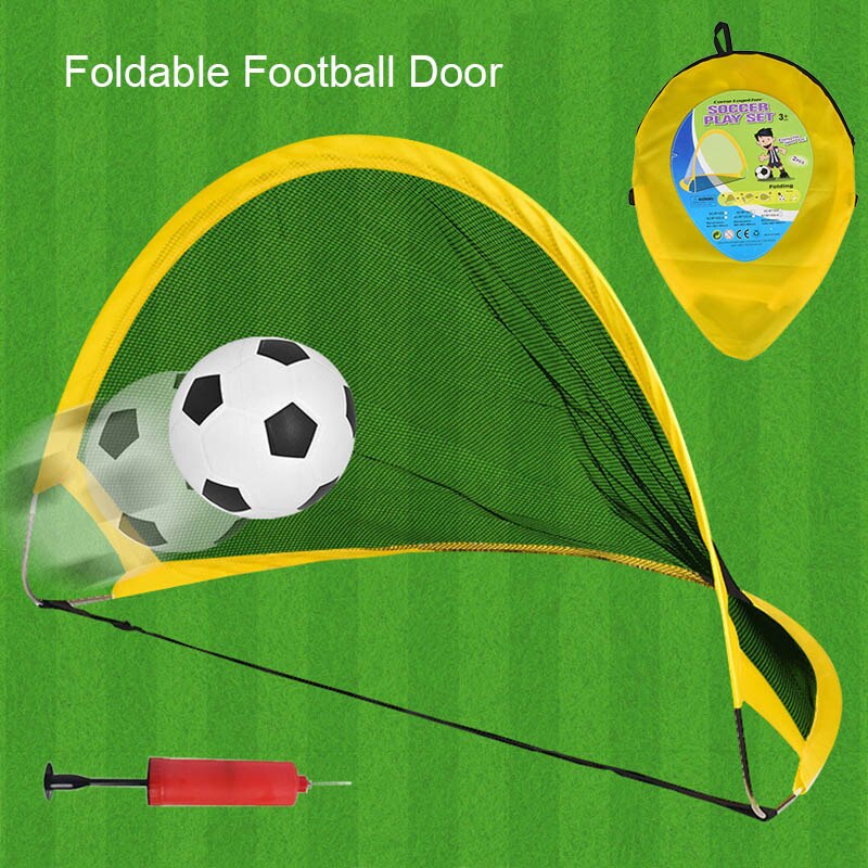 2Pcs Soccer Football Goal Net Kit Set Foldable Tra... – Grandado