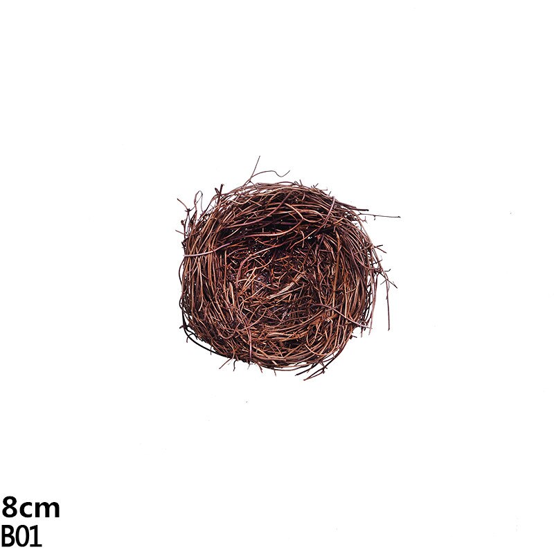 8-25cm Vintage Round Rattan Bird Nest Handmade Cra... – Grandado