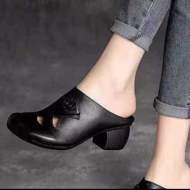 2022 Trend Female Fish Mouth Sandals Slippers Thic... – Grandado