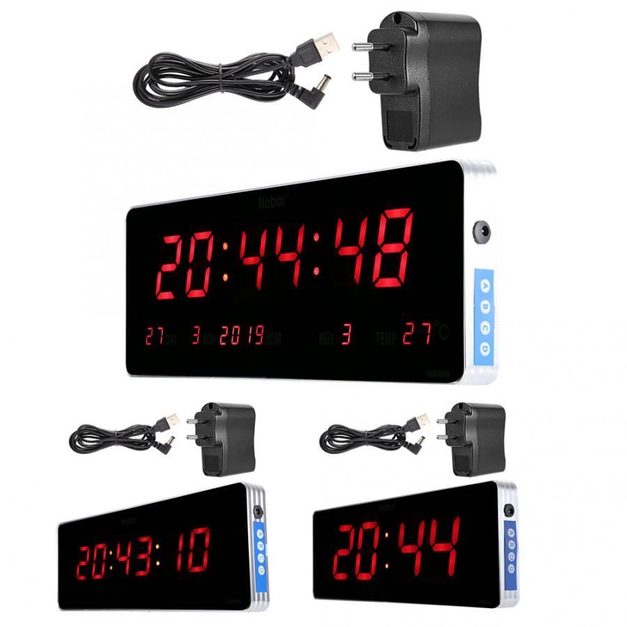 Digital Wall Clock Modern Digital LED Calendar Clo... – Grandado