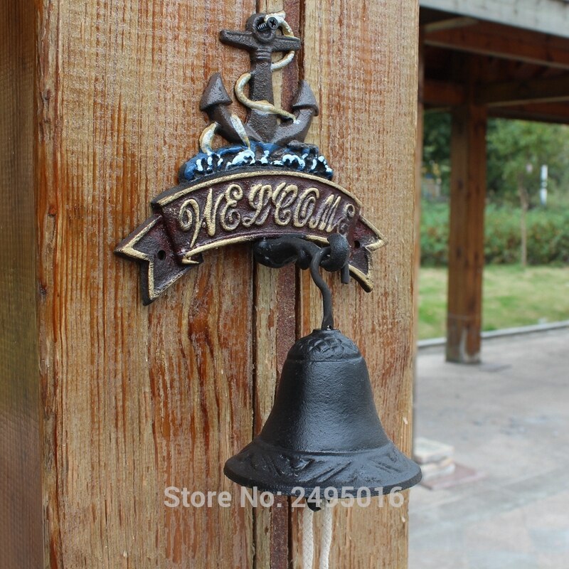 Gietijzeren Bel Welkom Entry Deurbel Antieke Deurb... – Grandado